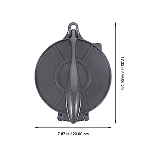 MUCKLILY Tortilla Press, Tortilla and Roti Maker, 8 Inch Dough Press Quesadilla Maker Pizza Press Roti Press Masa Roti Maker Chapati Maker for Flour Tortilla Grey