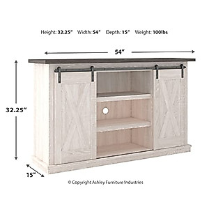 Signature Design by Ashley Dorrinson TV Stand, Whitewash