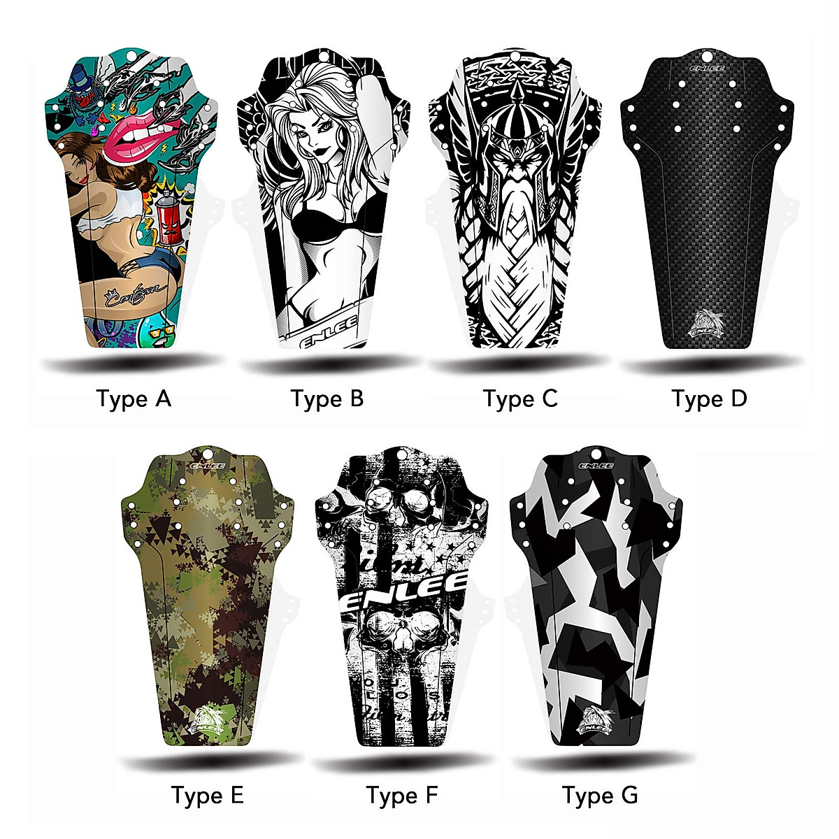 HUIOP Bike 1pc Bike Mountain Road Bike Mud Guard Front and Rear Compatible Cycling Mudguard with Fixing Straps Bike Accessories