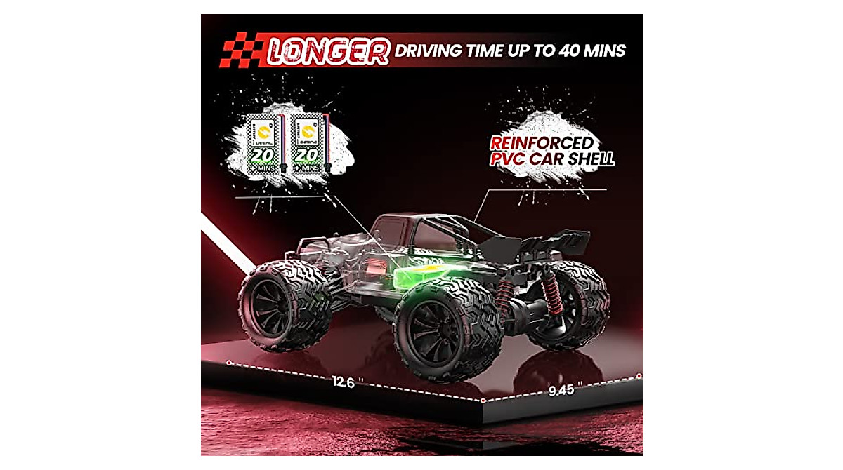 DEERC 9500E 1:16 Scale All Terrain RC Car - High Speed Monster Truck