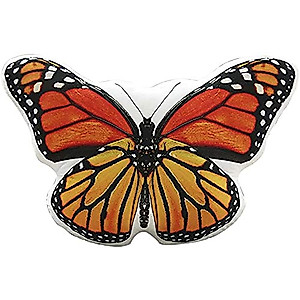 ChezMax Butterfly Pillow Pads Decorative Throw Pillow Soft Back Chair Cushion for Home Office Car Orange 15.8" X 13.8"