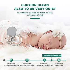 OMFMF Wearable Breast Pump,Quiet & Hands-Free,Portable,in-Bra Double Electric Breast Pump,Pain Free Strong Breastfeeding Pump Strong Suction 2 Pack(Gray)