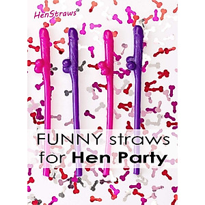 10 Bachelorette Party Straws, Bachelorette Party Decorations, Pennis Drinking Straws, Willy Straws, Hen Straws Naughty