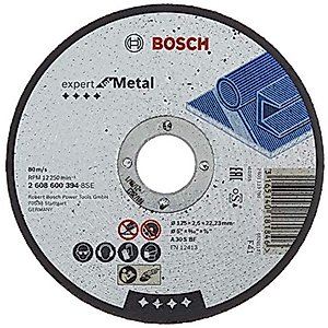 Bosch 2608600394 Expert for Metal Straight Cutting disc, 125 mm