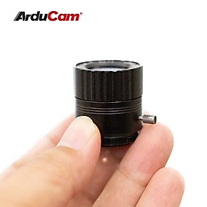 Arducam Lens for Raspberry Pi HQ Camera, Wide Angle CS-Mount Lens, 6mm Focal Length with Manual Focus