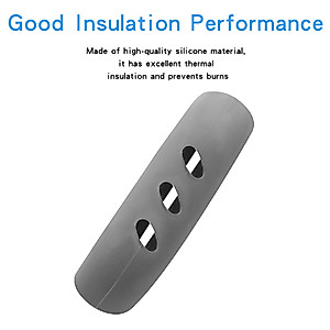 Cionyce 6 Pack Silicagel Pot Handle Covers 3 Inch Lid Handle Covers Gray Handle Holder Grip Heat Insulation Handle Cover for Pan,Pot