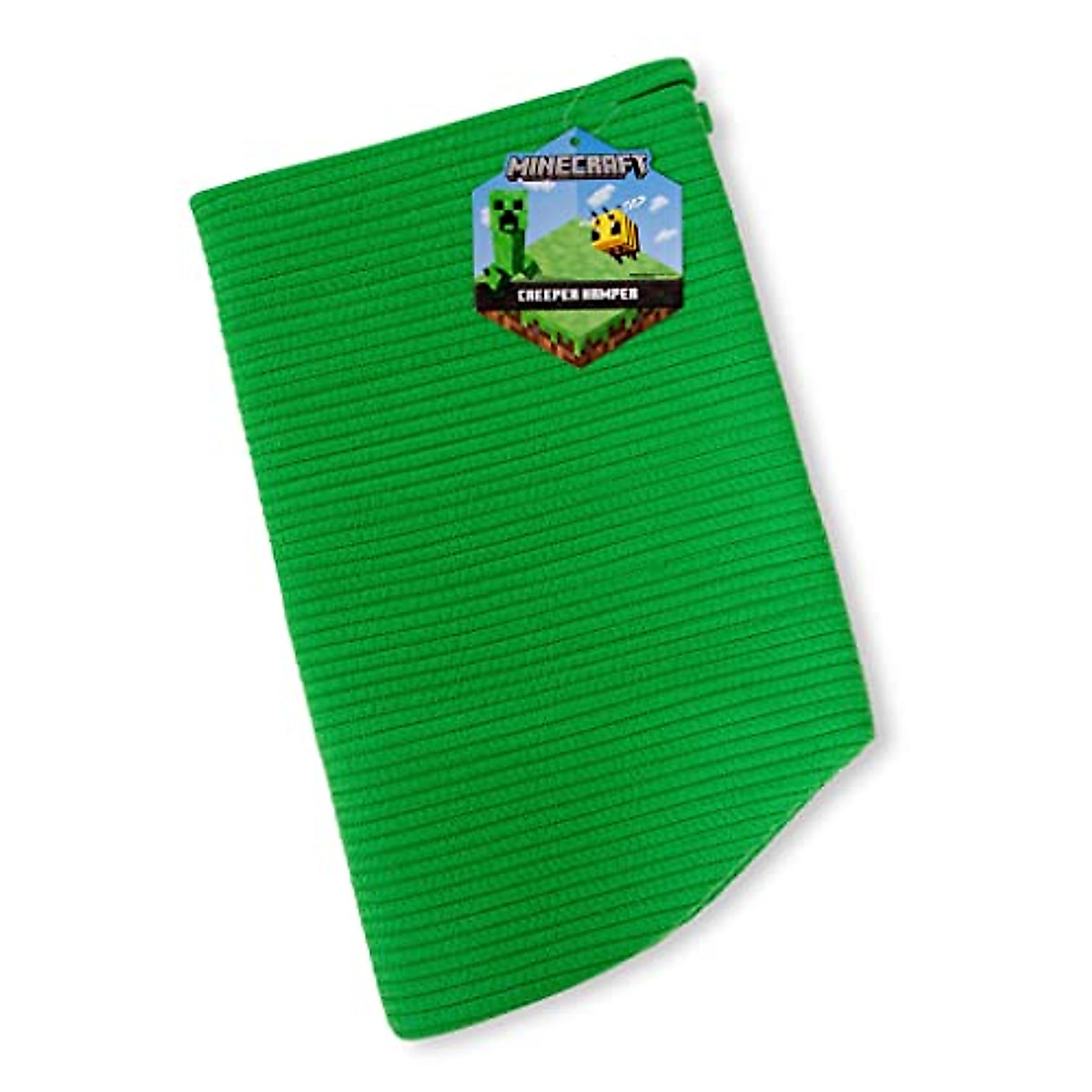 Minecraft Green Creeper Woven Cotton Rope Hamper Storage Basket For Laundry, Dirty Clothes Organizer