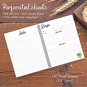 Recipe Binder Comes with Recipe Book, Recipe Book to Write in Your Own Recipes, Recipe Books, Recipe Notebook, Recipe Book Binder, Blank Cookbook, Recipe Binder Ring, Cook Books to Write in