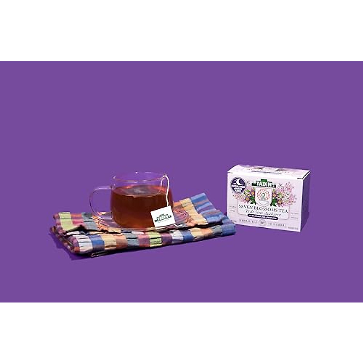 Tadin Seven Blossoms Herbal Tea, Caffeine Free, 24 Tea Bags Per Box, Pack of 6 Boxes Total