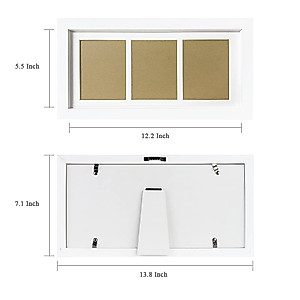 BHealthLife Baby Print Photo Frame Kit Clean-Touch Ink Pad Handprint Footprint Newborn Baby Shower Keepsakes Birthday Gift-White