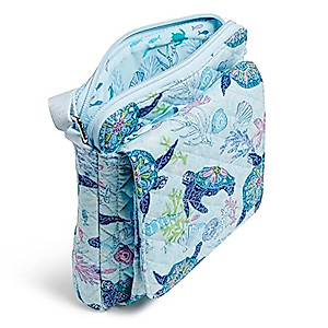 Vera Bradley Women's Cotton Mini Hipster Crossbody Purse With RFID Protection, Turtle Dream - Recycled Cotton, One Size