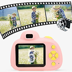 Vifemify Cute HD Children Digital Camera Mini 2.4 Inch IPS Screen Camera Toy for Boys Girls Birthday Gift Camera for Kids Print