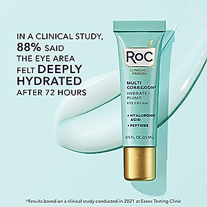 RoC Multi Correxion Hyaluronic Acid Anti Aging Under Eye Cream for Puffiness & Dark Circles (.5 OZ) Retinol Capsules (7 CT), Fragrance & Paraben Free Skin Care for Women & Men