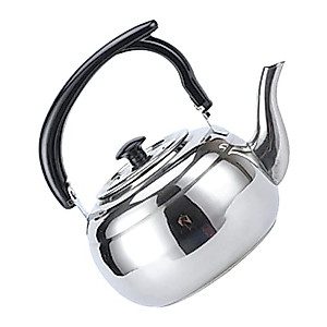 GRADENEVE Stainless Steel Teapot Warmer Teakettle for Stovetop Espresso Maker Pot Whistling Teapot Vintage Espresso Machine Coffee Filter Stovetop Water Stove Kettle Camping Stove Silver