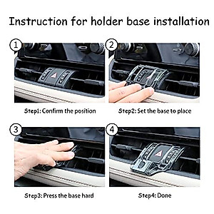 musttrue LUNQIN Car Phone Holder for 2019-2021 Toyota RAV4 [Big Phones with Case Friendly] Auto Accessories Navigation Bracket Interior Decoration Mobile Cell Mirror Phone Mount