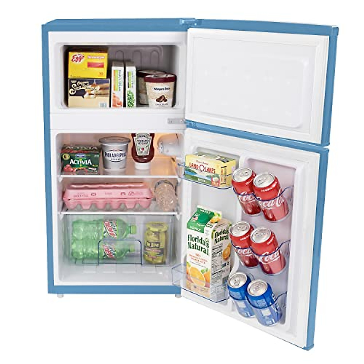 Avanti RMRT30X6BL-IS Mini Fridge with Freezer 3 Cu. Ft. Capacity Retro-Styled for Home Office or Dorm, Manual Defrost and Adjustable Temperature, 3 Cu.Ft, Blue