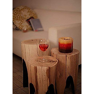 Reclaimed Wood Side Coffee Tables (Set Of Three), Log Furniture, Tree Stump Table, Home Decoration, Rustic Dorm Decor