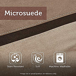 Madison Park Boone Cozy Comforter Set, Faux Suede, Deluxe Hotel Styling All Season Down Alternative Bedding Matching Shams, Decorative Pillow, King (104 in x 92 in), Rustic Brown 7 Piece