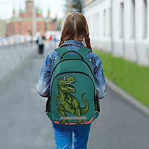 T-Rex Dinosaur Backpack for Students Boys Girls School Bag Travel Daypack Rucksack