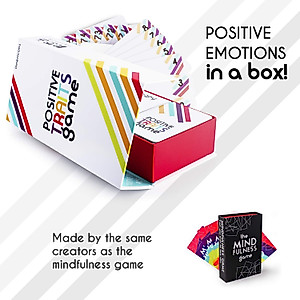 Positive Trait Therapy Games: Social Skills Games that Teaches Social Work Therapy for Kids, Teens and Adults Effective for Self Care, 115 Play Therapy Cards, Counseling game for teachers and families