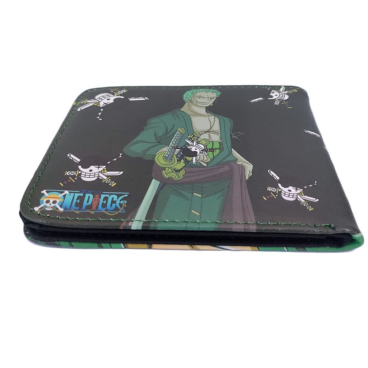 JCvCX Green Pattern PU Leather Short Wallet Bifold Cash Purse Card Hold