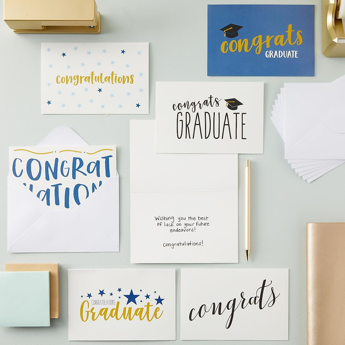 Juvale Graduation Cards Bulk Assortment - 36 Pack Congratulations Greeting Cards with Envelopes 4x6, 6 Designs - 2024 Graduation Party Supplies