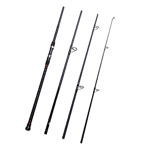 Fiblink Surf Spinning Fishing Rod 4-Piece Graphite Travel Fishing Rod(11-Feet & 13-Feet & 15-Feet) (Length: 15')