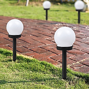ZHUANYIYI 3 Pieces, Outdoor Solar Ball Lawn Lamp, Waterproof Landscape Lamp for Garden Lighting, Home Garden Pavement Decoration Street Lamp