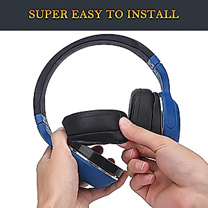 SOULWIT Professional Replacement Earpads Cushions for Skullcandy Hesh & Hesh 2 Wireless Over-Ear Headphones, Ear Pads with Softer Leather, Noise Isolation Foam, Added Thickness (Black)