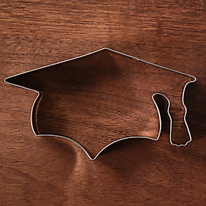 LILIAO Graduation Cookie Cutter Set - 3 Piece - Diploma, Graduation Cap and Graduation Gown Biscuit Fondant Cutters - Stainless Steel