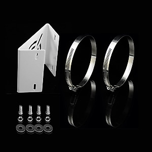 WiTi Universal Vertical Pole Mount for Security Camera, Solid Metal Bracket with Loops, Suitable for CCTV Cameras(Small Size)