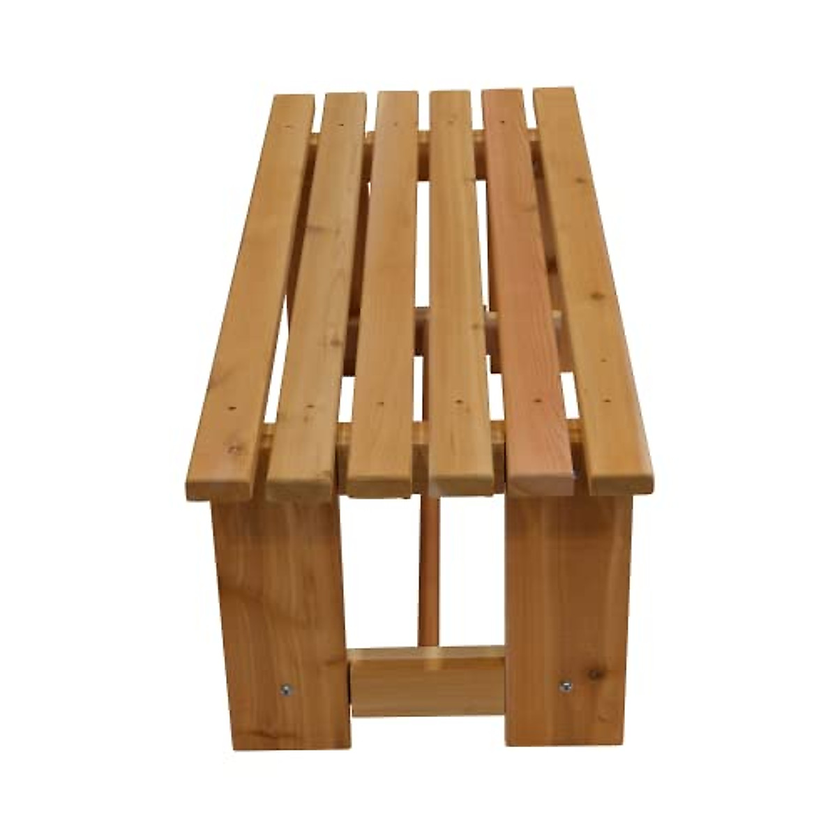 Premium Cedar Outdoor Garden Bench with Flat Seat (48” Wide, 18” Deep, 17” Tall)