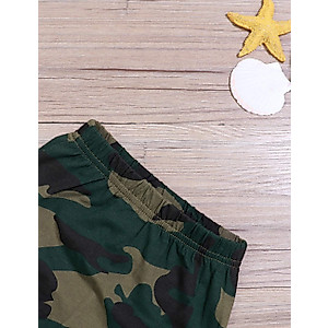 waliwali Toddler Infant Baby Boy Clothes Straight Outta Timeout Vest +Camouflage Shorts Outfit Set(18-24Months(100))