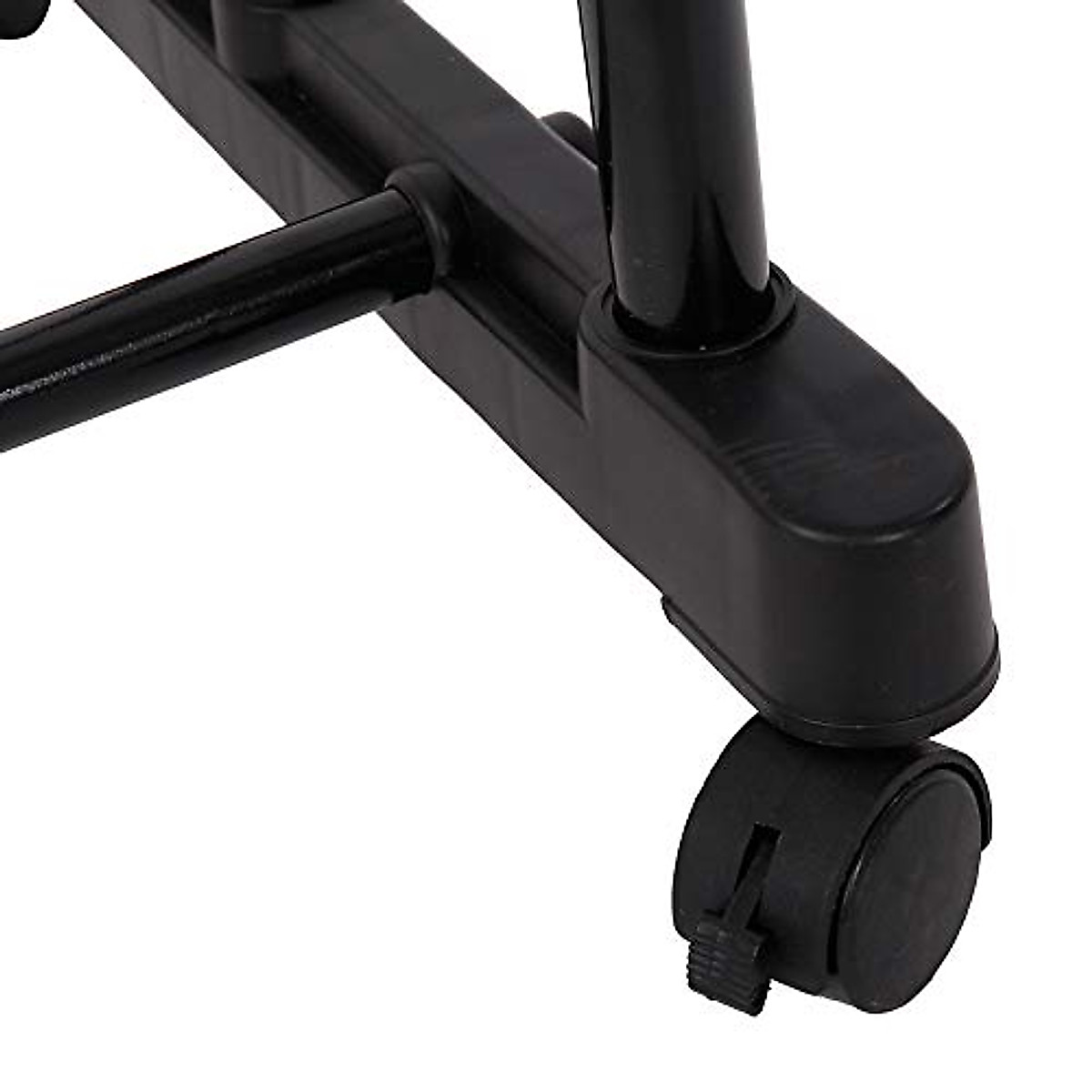 Simply-Me Clothes Garment Rack Rolling Portable Hanging Rack,Double Rail Adjustable Extendable Hanger Rail Stand Collapsible Clothing Rack Shelf with Lockable Wheel,Black & Silver