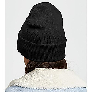 LHSCVUFASC Halloween Winter Ghost Hats for Men Women Boo Hat Soft Warm Unisex Skull Cap Knit Beanie Black