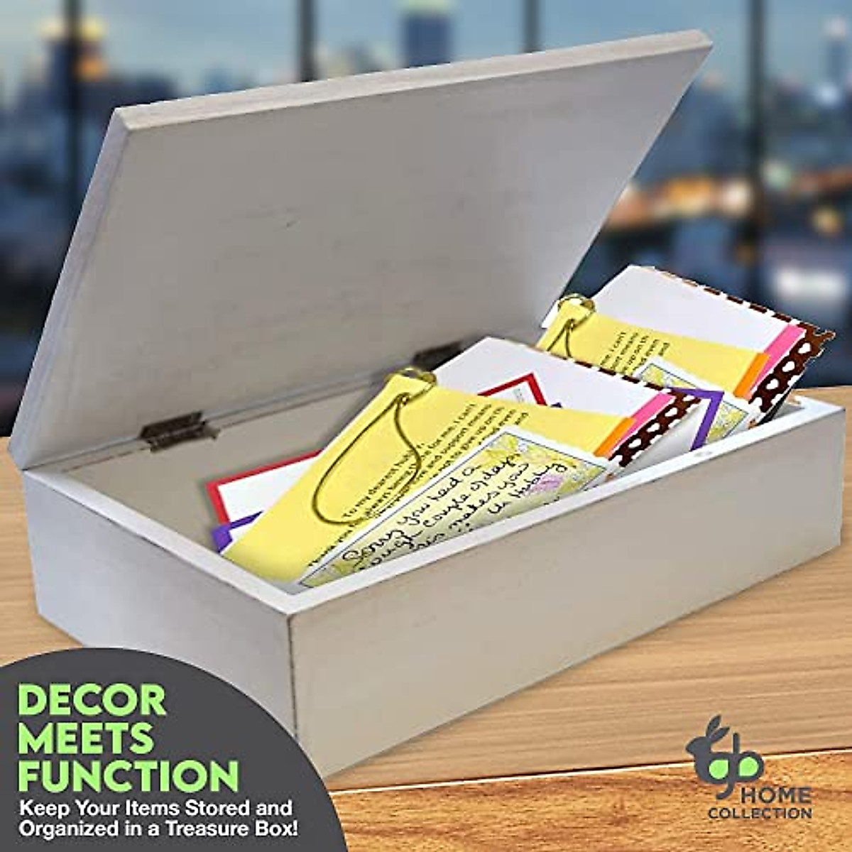 Wooden Box, Decorative Storage Box with Hinged Lid, 6"x9" Rectangular Engraved Art Keepsake and Trinkets Box , Large Jewelry Organizer, Rustic Antique Wood