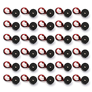 DaFuRui 30Pcs DC 12V Electronic DC Buzzer 5v Alarm Active Piezo Beep Sound ABS Housing 85dB Wired Connector Black