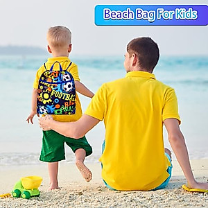 RLGPBON Sports Drawstring Backpack - Drawstring Bags for Boys Kids Swim Bag for Beach Swim Swimming Pool Draw String Bags