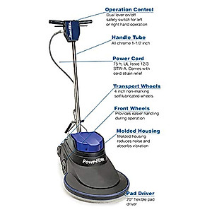 Powr-Flite Floor Burnisher 20" 2000 RPM