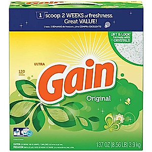 Gain Ultra Powder Laundry Detergent, Original, 137 Ounce
