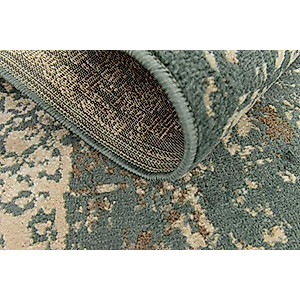 Unique Loom Tuareg Collection Vintage Distressed Traditional Area Rug, 2 ft x 6 ft, Green/Beige