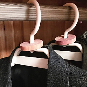 Cedar Blocks for Clothes Storage - 24 Pcs 100% Aromatic Cedar Rings, Cedar Accessories for Closets Storages, Cedar Blocks for Wardrobes Closets and Drawers