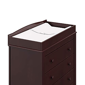 Graco Noah 3 Drawer Chest with Changing Topper (Espresso) – GREENGUARD Gold Certified, Baby Dresser With Changing Table Top, Dresser for Nursery, 3 Drawer Kids Dresser