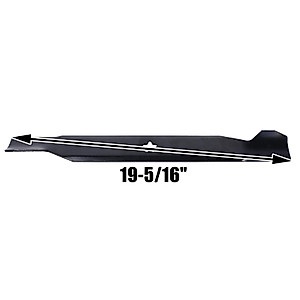 USA Mower Blades (6 AYP842BP High Lift Blade Fits AYP Craftsman 12784 127842 138407 138497 138970 193957 Length 19 5/16in. Width 2 1/4in. Thickness .150in. Center Hole 5 PT ST 38in. Deck