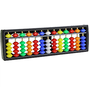 WANGYUMI Portable Arithmetic Soroban w/Colorful Beads Mathematics Calculate Tool Abacus