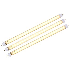 LightWise LWL4W30-F8T5 3pack 3000 Kelvin Warm White 4W LED Tube Direct Replacement Retrofit 8W Fluorescent Tube (12 inch LED Bulb 3pack)