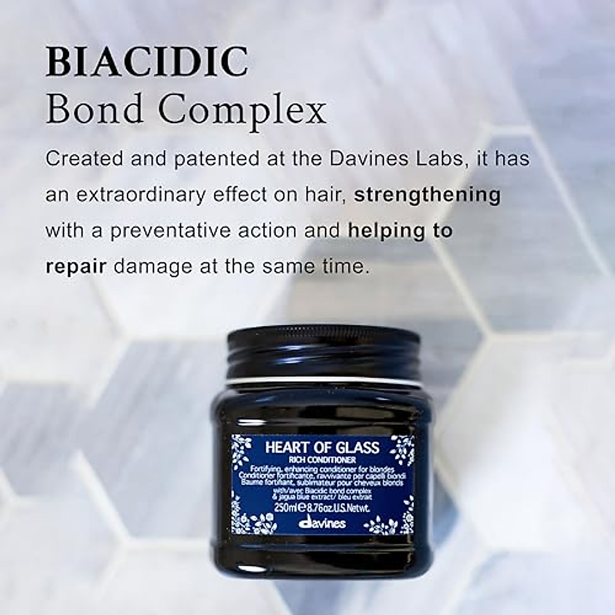 Davines Heart of Glass Rich Conditioner for Blonde Care, 8.76 oz.