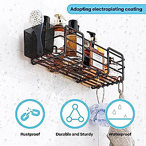 YGMMGY Shower Caddy Bathroom Organizer Adhesive Shelves 4 Packs Large Capacity Shower Racks, Rustproof Stainless Steel Bathroom Shower Organizer