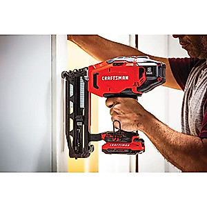 CRAFTSMAN V20 Cordless Finish Nailer Kit, Nail Gun, 16GA, 2-1/2 Nails, Battery and Charger Included (CMCN616C1)