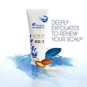 Head & Shoulders Supreme, Exfoliating Scalp Scrub Treatment, with Argan Oil and Vitamin E, 3.3 Fl Oz